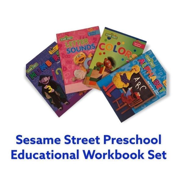 Sesame Street | Toys | Sesame Street Preschool Workbook Set 4 Workbooks ...